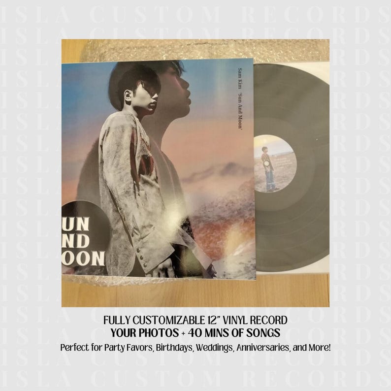 12" Custom Vinyl Record LP - Your Photos With 40 Mins of Music and ...