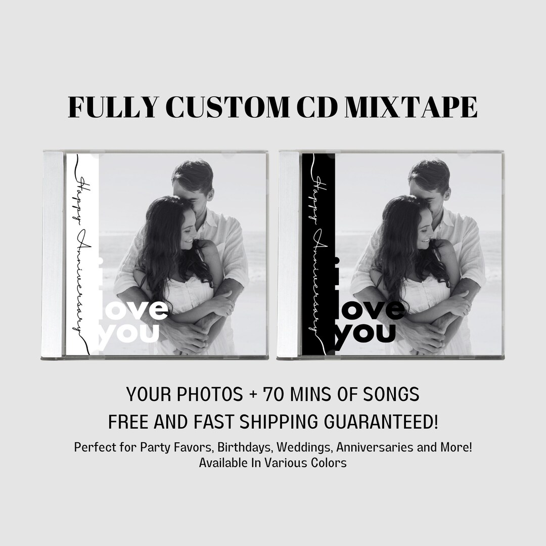 Custom CD Mixtape Jewel Case, Personalized Photo, 70 Mins Playlist ...