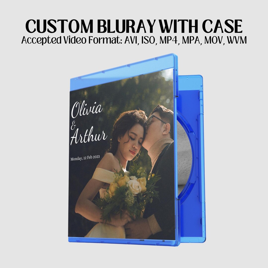 Personalized Blu-ray With Case, Custom Photo Video Disc - Etsy