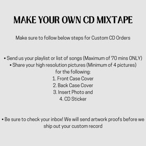 Personalized Photo & Music CD: Custom Mixtape Gift (1hr 10mins) - Etsy