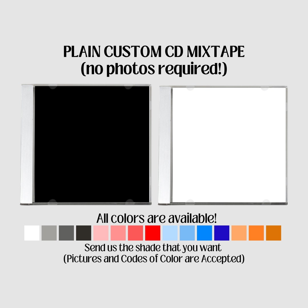 Custom CD Mixtape – 70 Min Personalized Audio Recording, Plain Color - Etsy