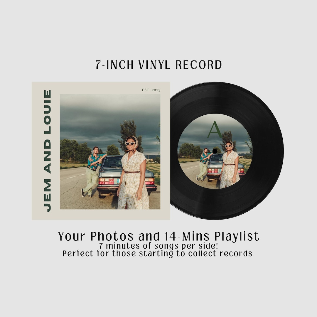 7 Inch Vinyl Record - Personalized With Your Photos and 14 Minutes ...
