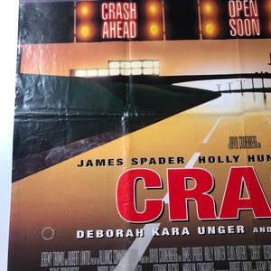 Crash (1996) Original Vintage British Cinema Quad Poster James Spader ...