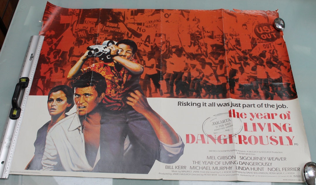 The Year of Living Dangerously 1982 Original Vintage British Quad Film Poster Mel Gibson ...