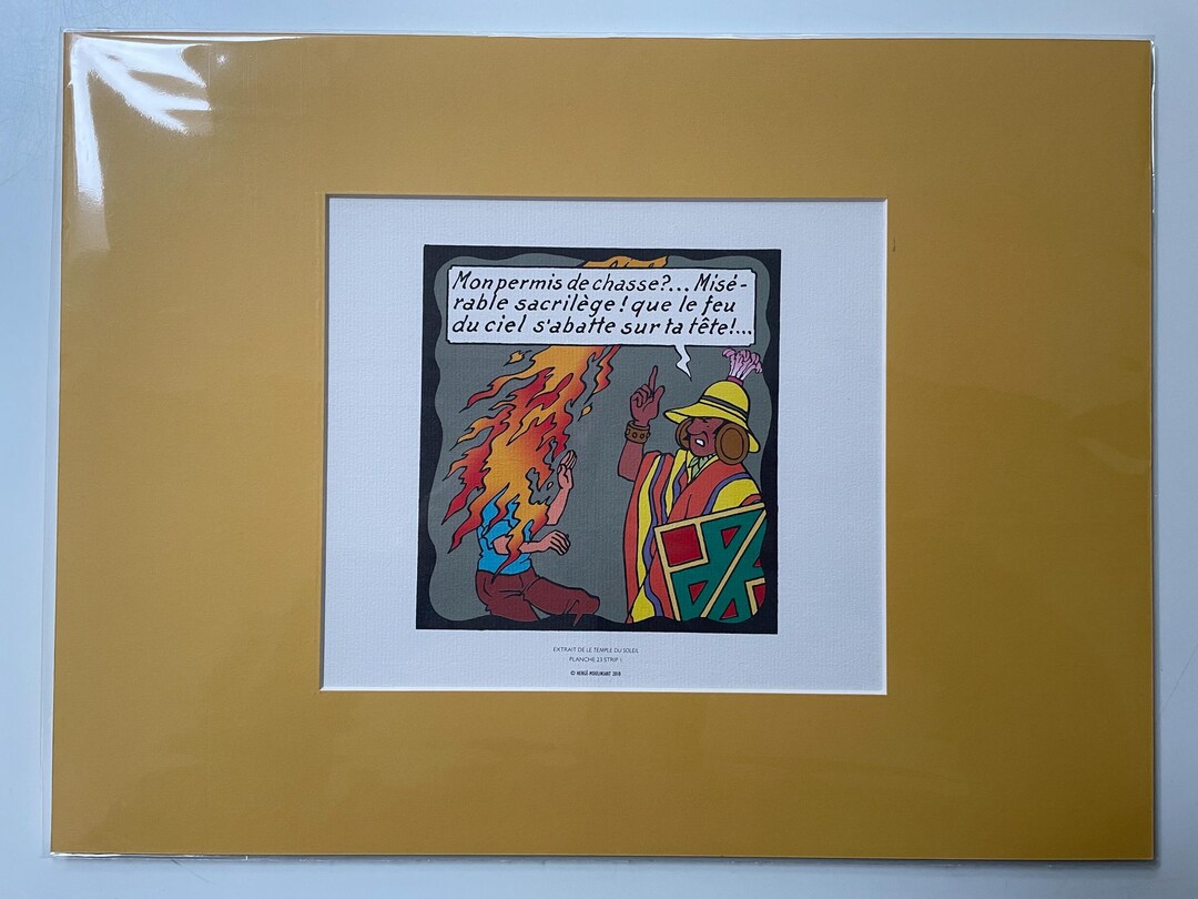 Original Vintage French Tintin Moulinsart Lithograph Sold Out Print ...