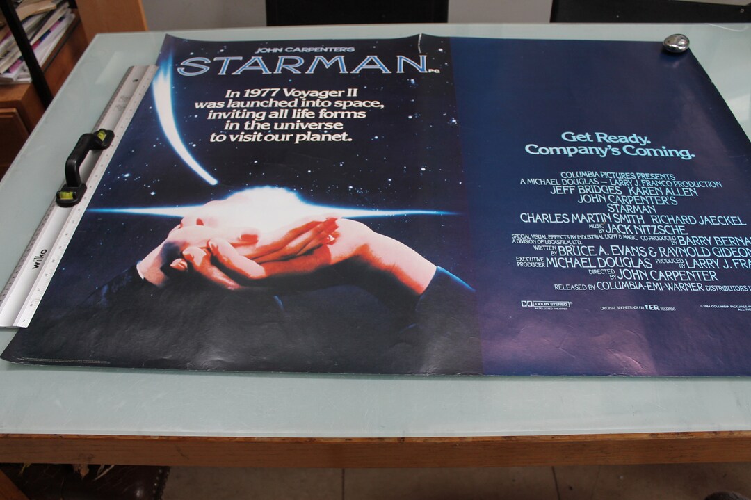 Starman 1984 Original Vintage British Cinema Quad Poster Jeff Bridges John Carpenter - Etsy
