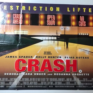 Crash (1996) Original Vintage British Cinema Quad Poster James Spader ...