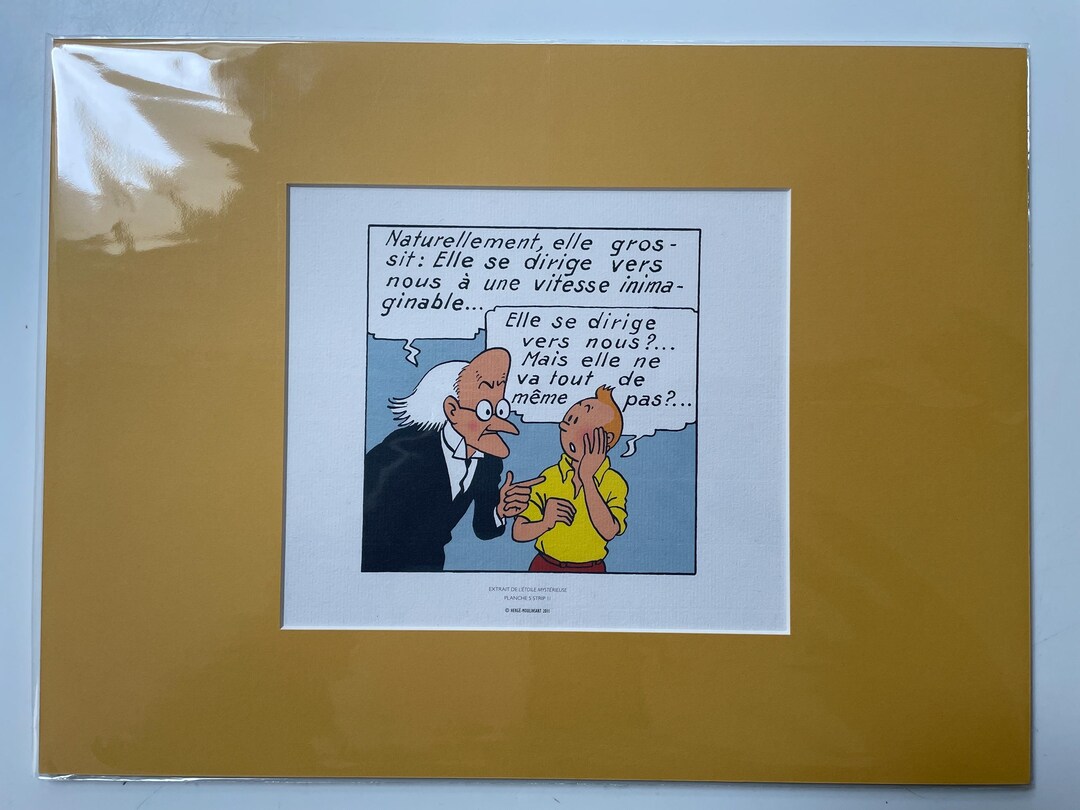 Original Vintage French Tintin Moulinsart Lithograph Sold Out Print ...