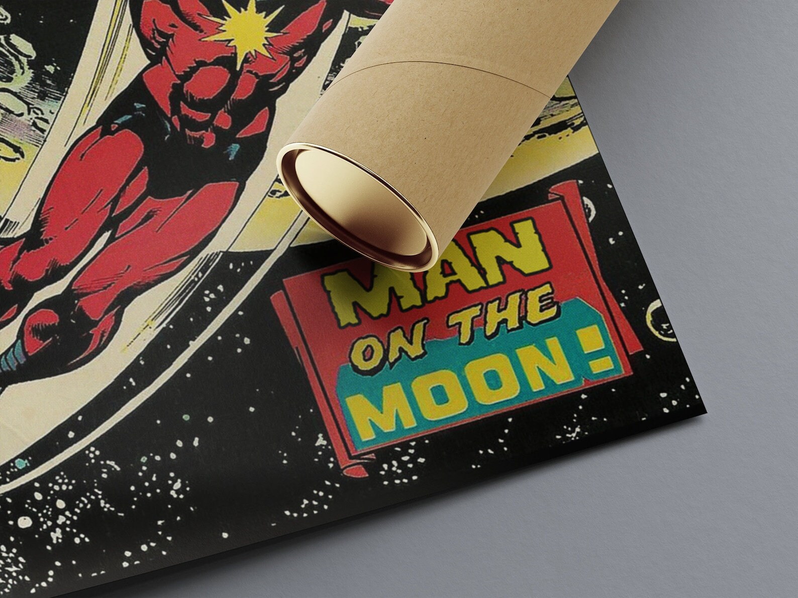Man On The Moon Kid Album Superhero Comic Book Style Poster Hip Hop ...
