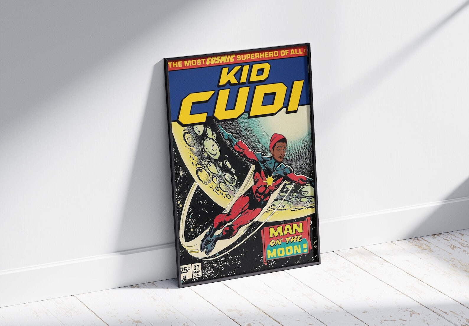 Man On The Moon Kid Album Superhero Comic Book Style Poster Hip Hop ...