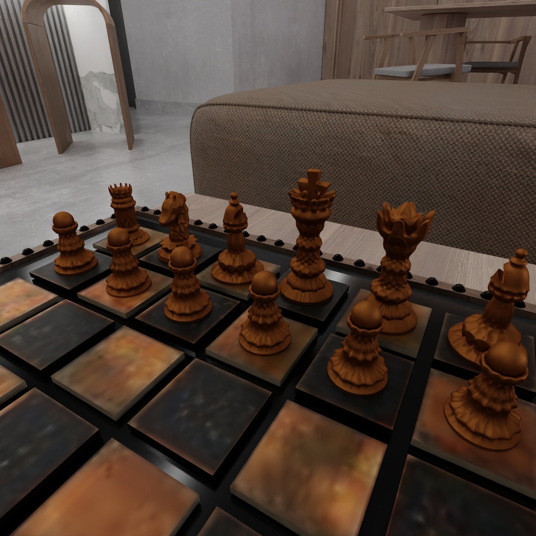 Chess Pieces, 3D STL File for Chess Pieces, Chess Model, Digital ...