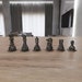 Chess Set Modern, 3D STL File for Chess Pieces, Chess Model, Digital ...
