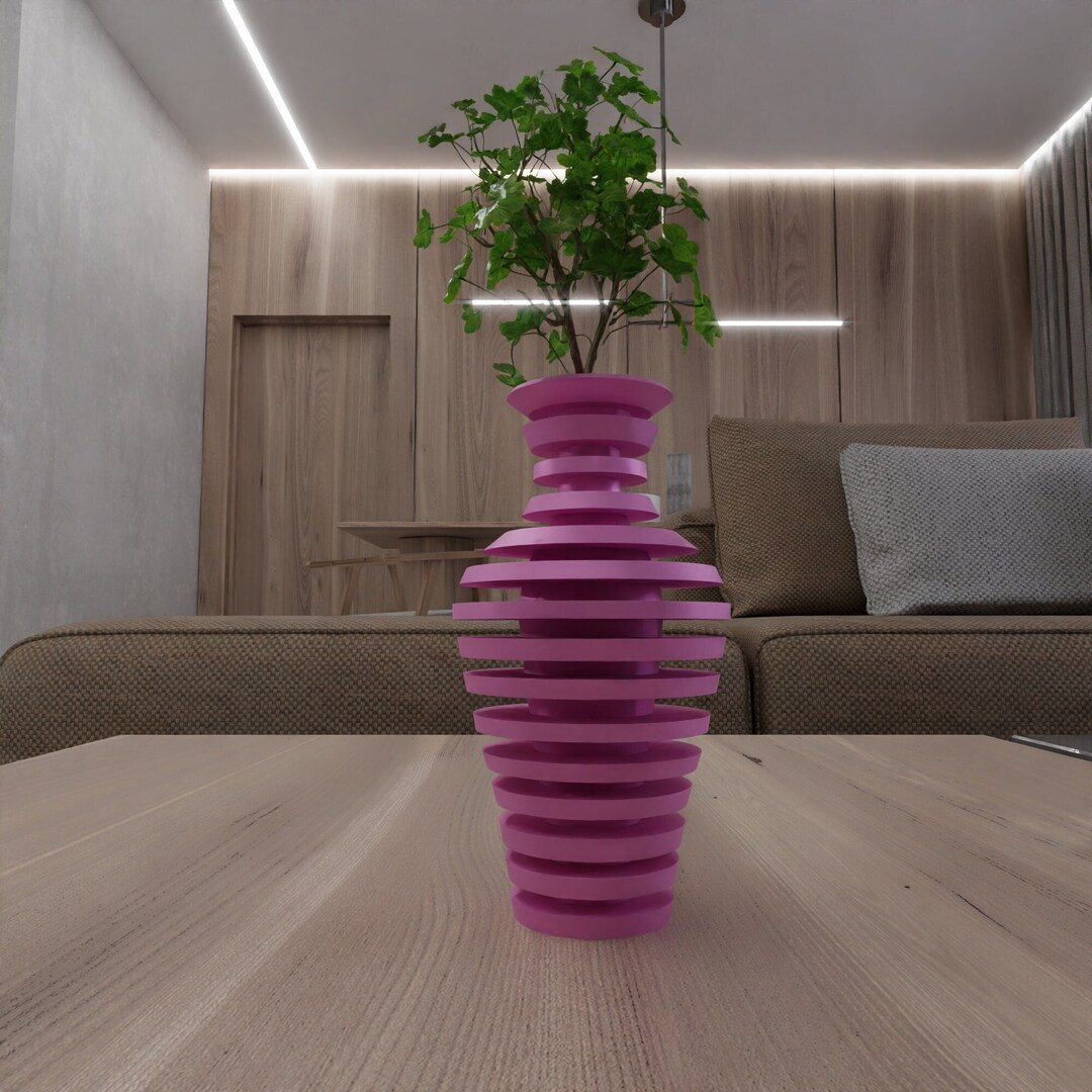 Vase With 3D Stl Files, Plant Pot STL File, Decorative Vase, Flower ...