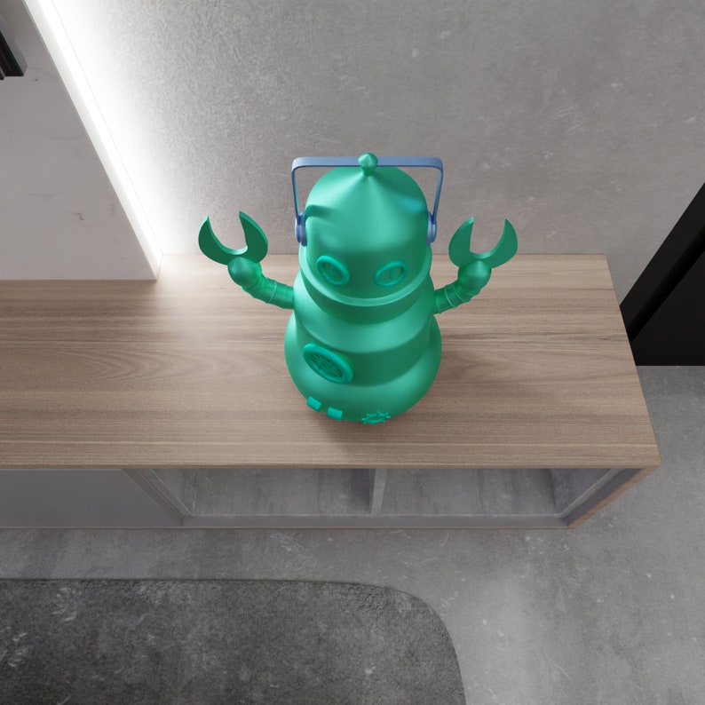 3D Robot With 3D Stl Files, 3D Printed Decor, Kids Room Decor, 3D ...