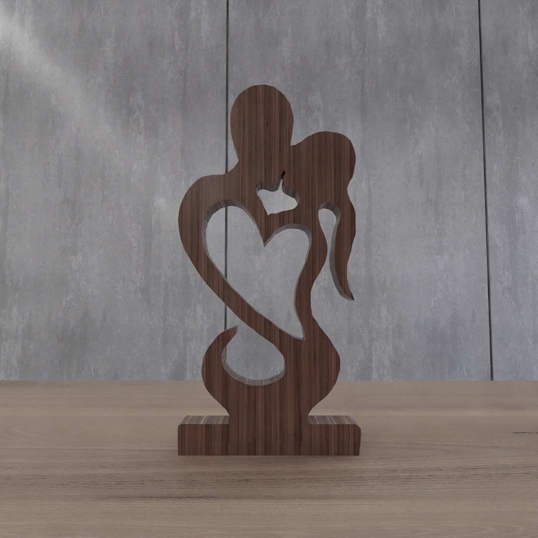 Love Couple Heart Decor With 3D Stl File, Digitl File, Desk Decor Stl ...