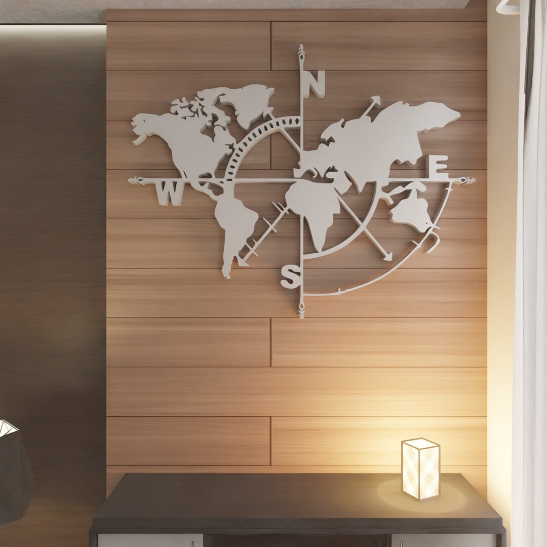 World Wall Decor With 3D Stl File, 3D Printed Decor, Decor, 3D Print ...