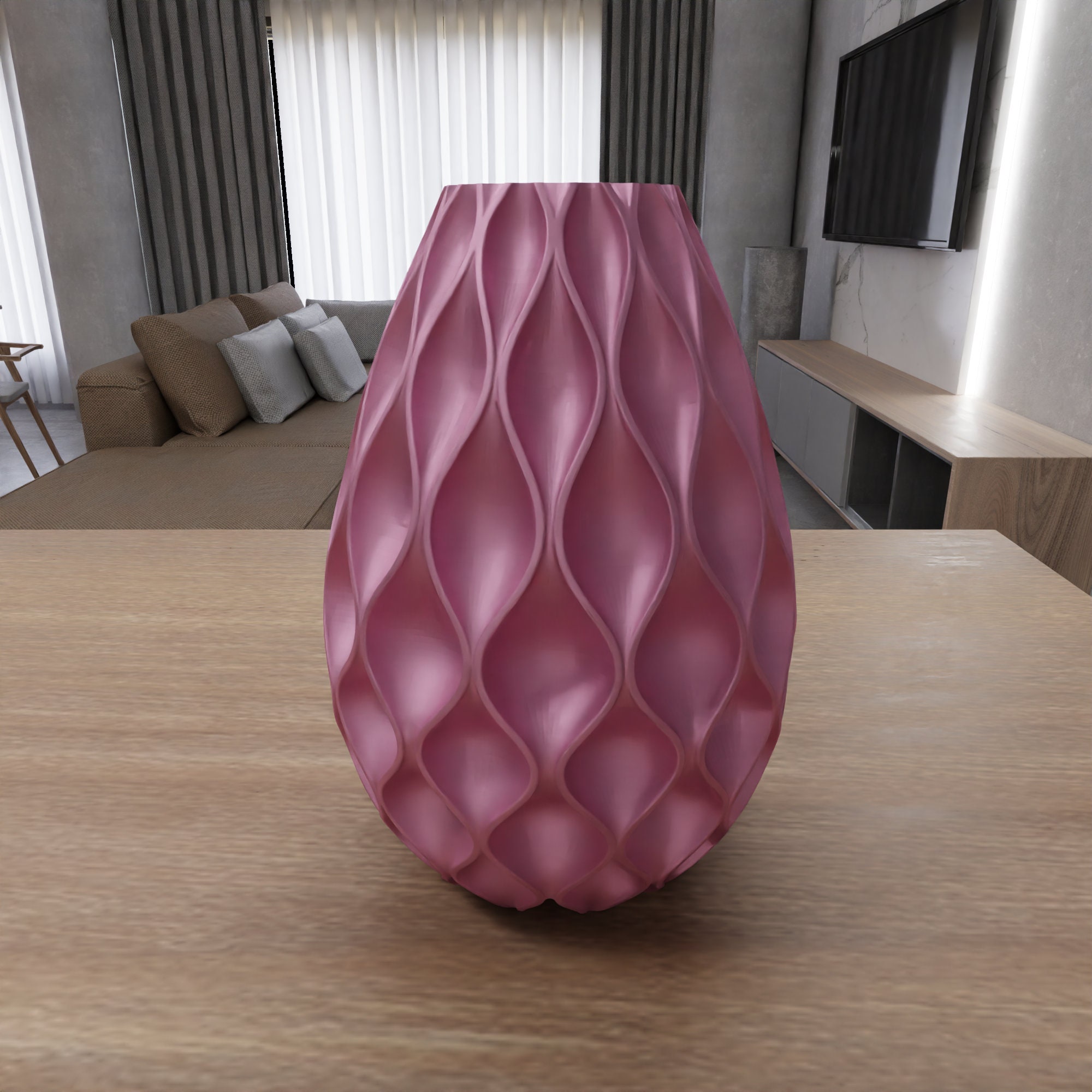 Modern Vase With 3D Stl File, Plant Pot, Decorative Vase, Indoor Vase ...