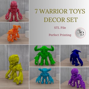 3D Warrior Toys Set With Stl Files, 3D Print Stl, Gladiators, Warriors ...