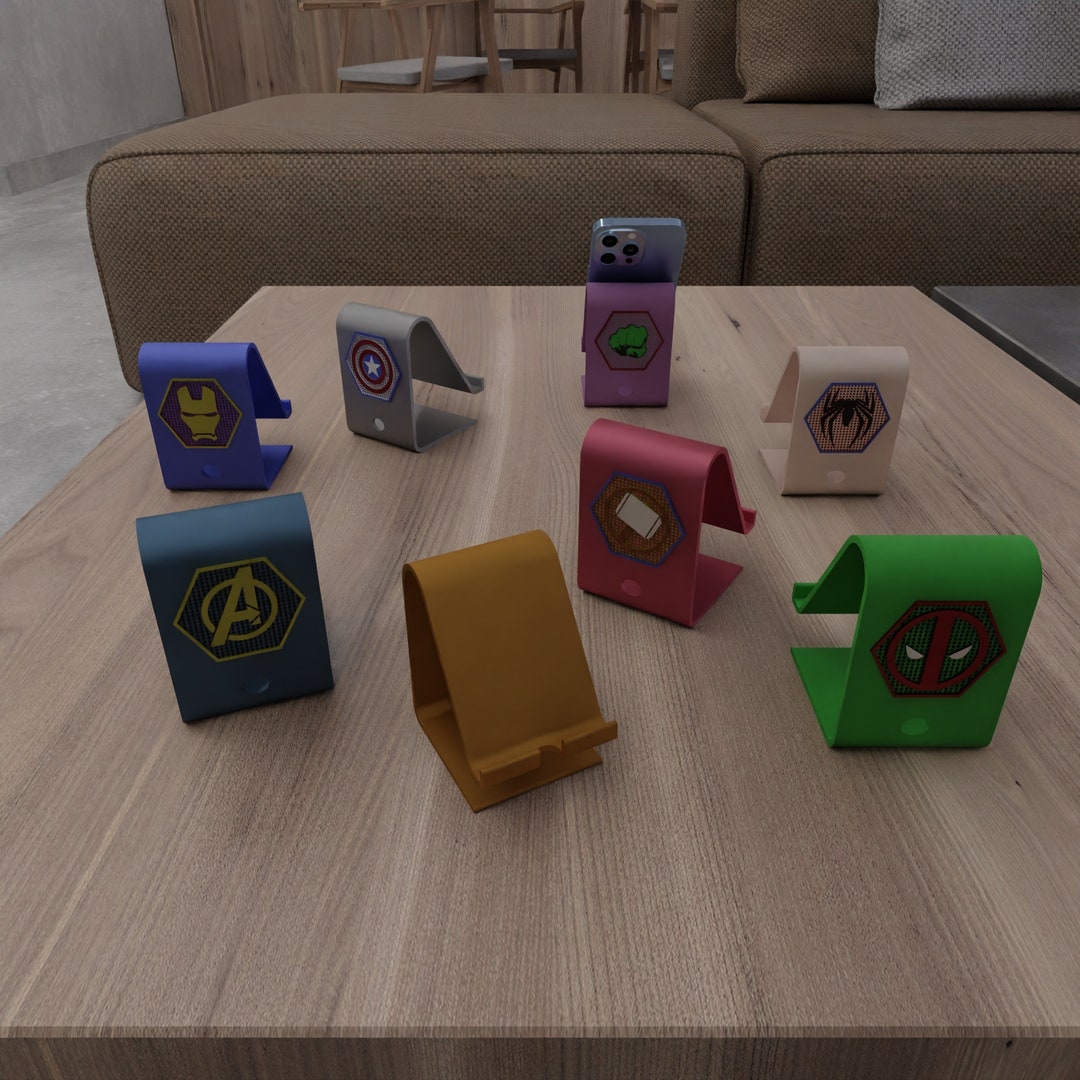 Marvel Phone Holder With 3D Stl Files, 3D Printed Decor, Marvel Stl, 3D ...