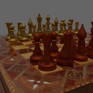 Chess Pieces, 3D STL File for Chess Pieces, Chess Model, Digital ...