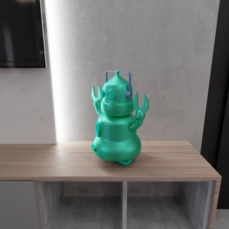 3D Robot With 3D Stl Files, 3D Printed Decor, Kids Room Decor, 3D ...