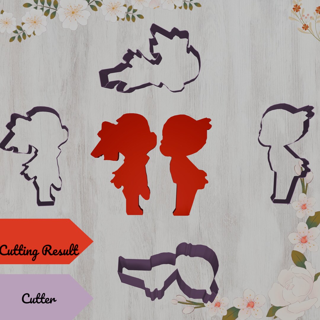 Dear Couple Cookies Cutter With 3D Stl Files, 3D Printing File ...
