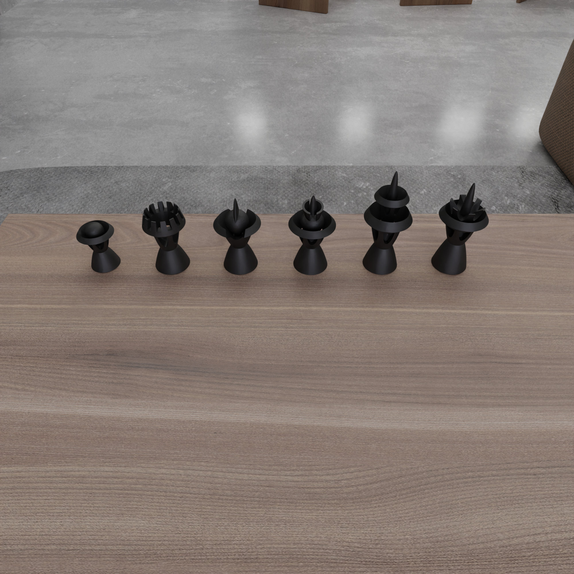 Chess Set Modern, 3D STL File for Chess Pieces, Chess Model, Digital ...