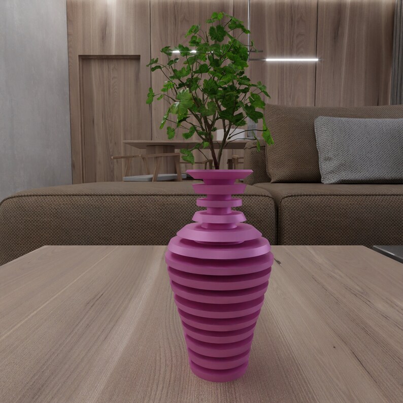 Vase With 3D Stl Files, Plant Pot STL File, Decorative Vase, Flower ...