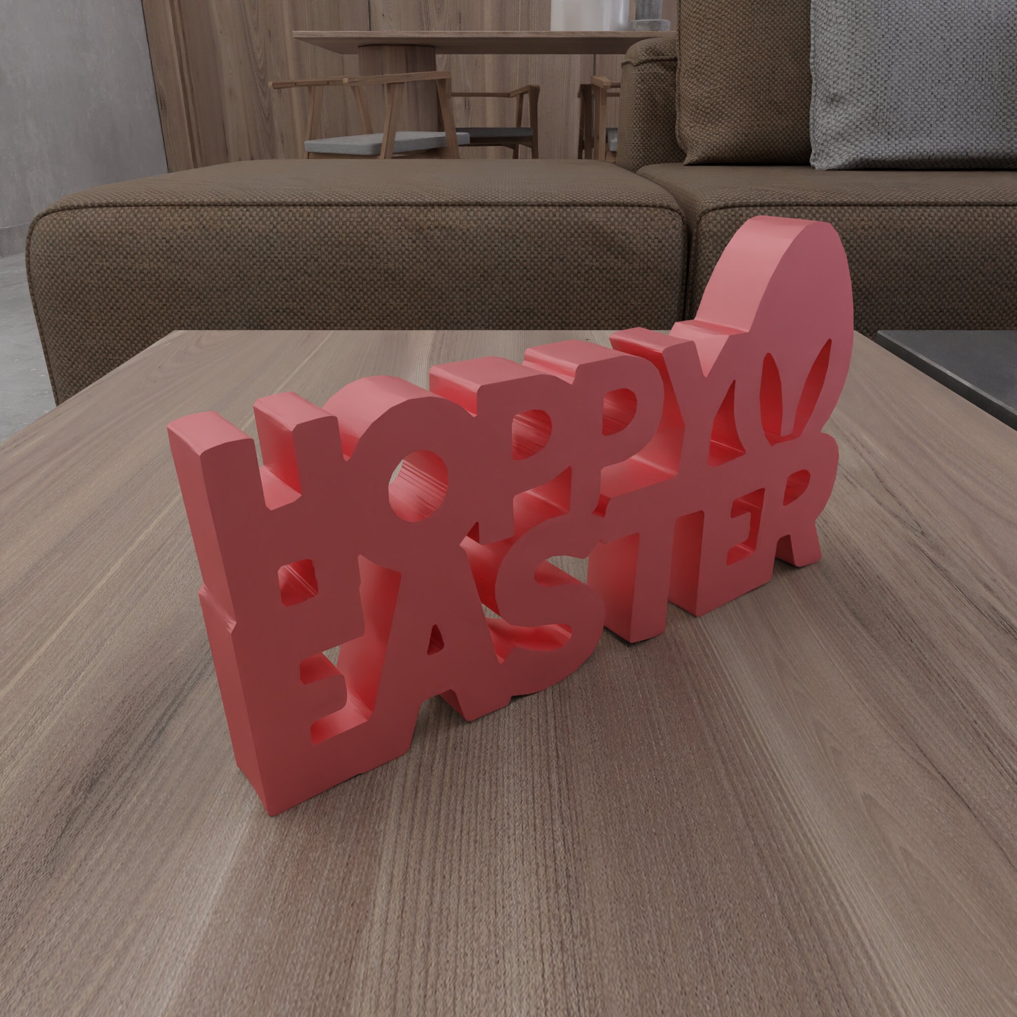 3D Hoppy Easter Text Decor With 3D Stl Files,home Decor, 3D Print ...