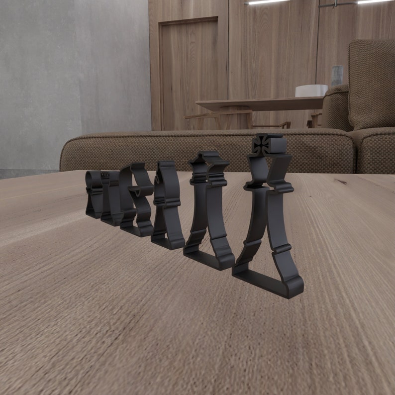 Chess Set Modern, 3D STL File for Chess Pieces, Chess Model, Digital ...