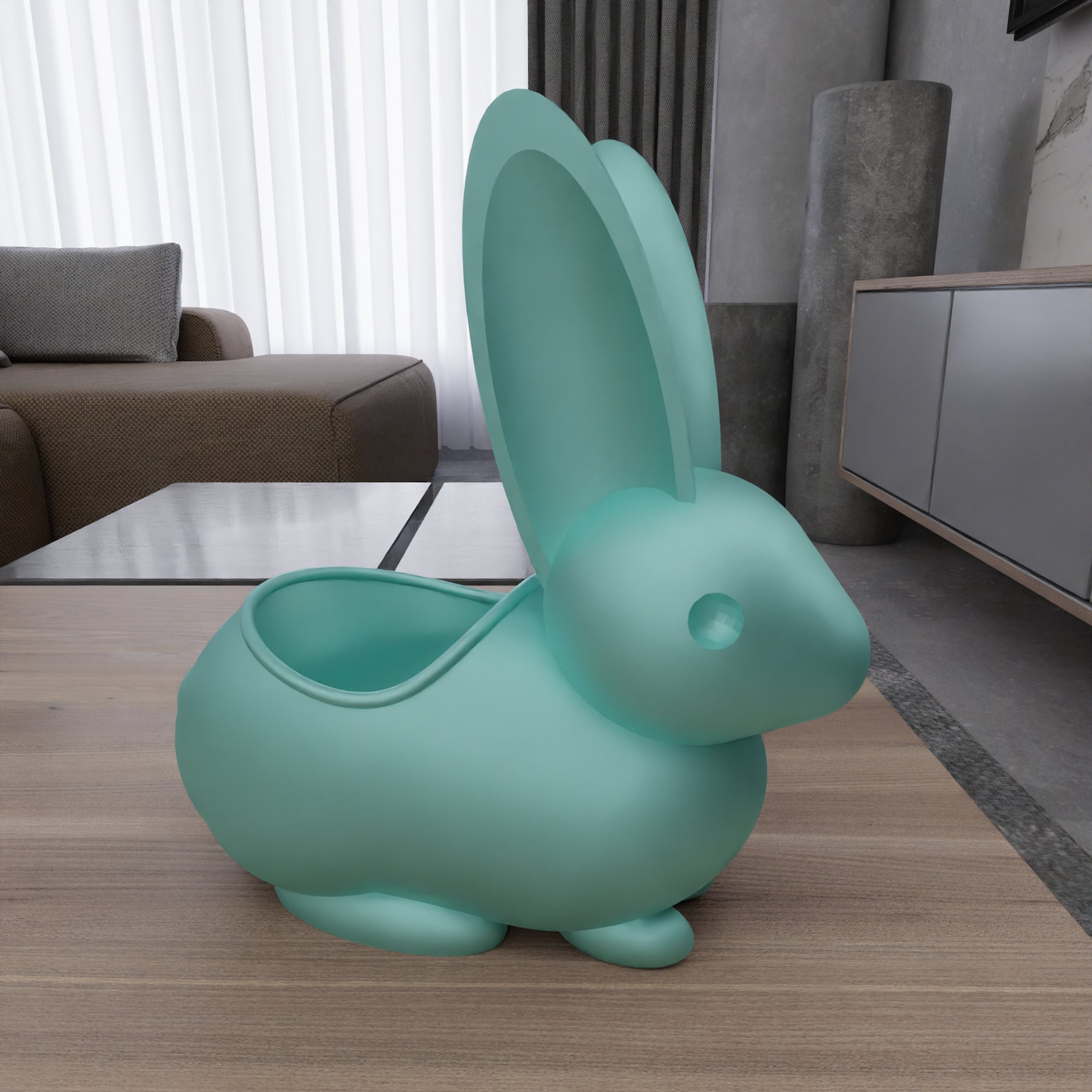 3D Bunny Easter Decor With 3D Stl Files,home Decor, 3D Print, Easter ...