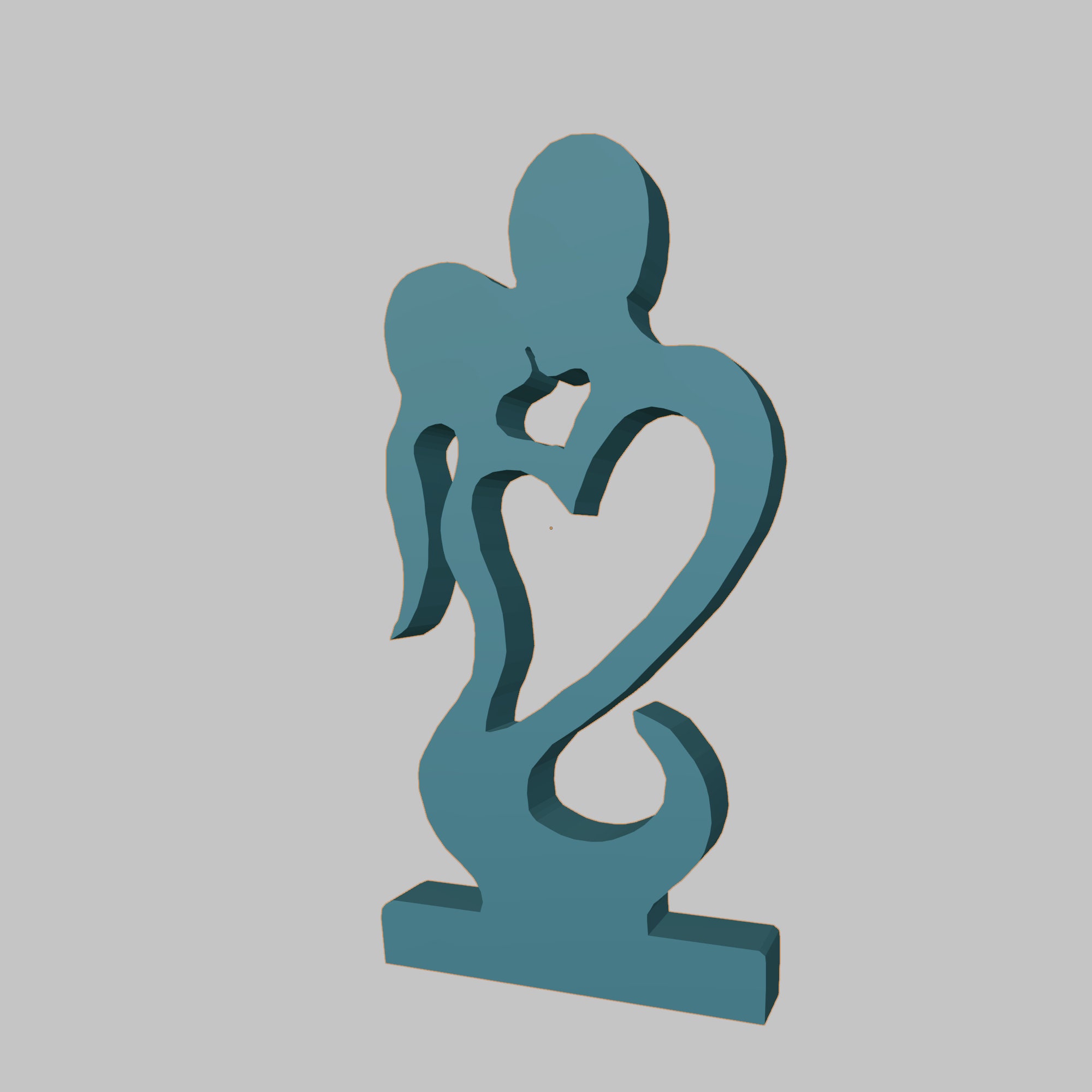Love Couple Heart Decor With 3D Stl File, Digitl File, Desk Decor Stl ...