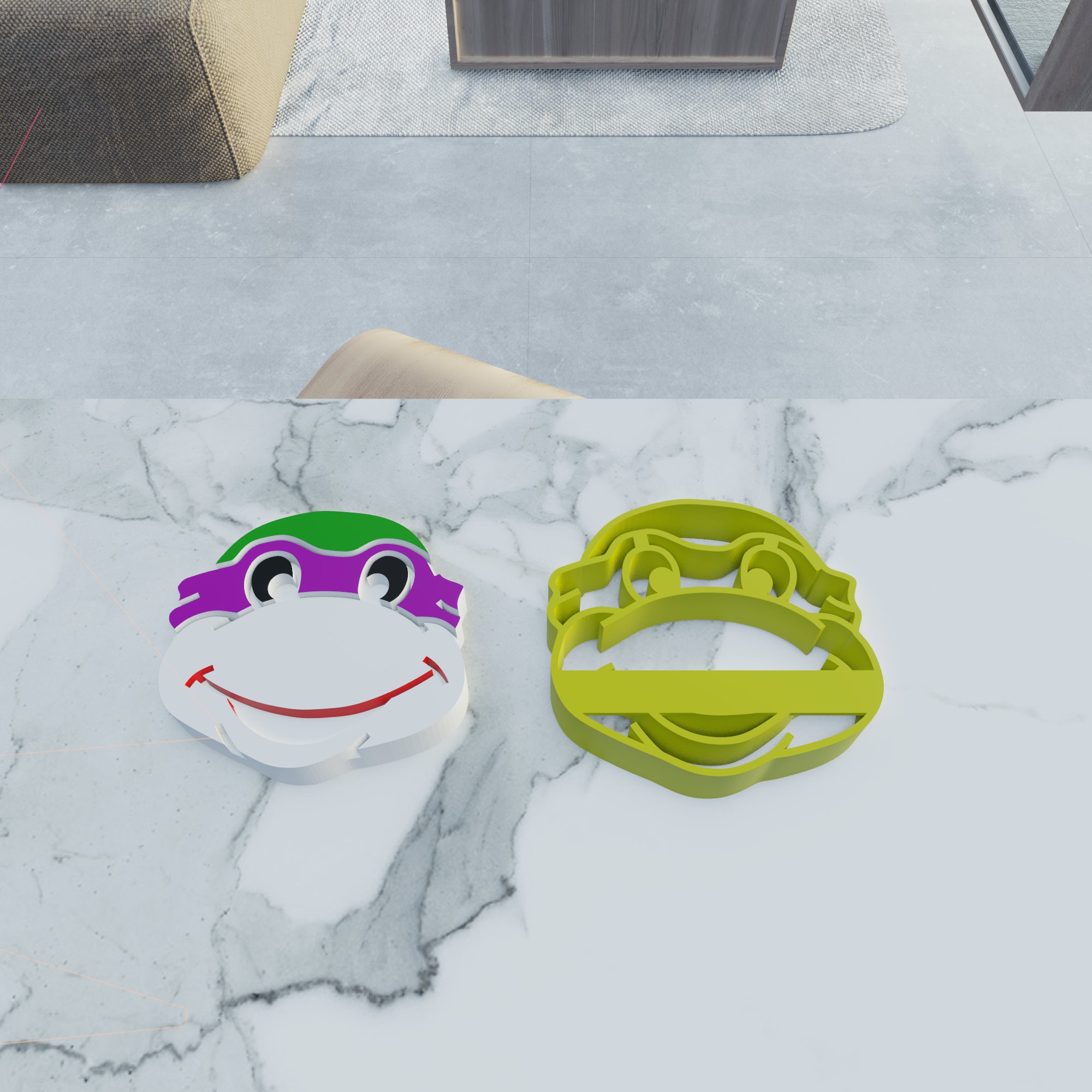 Ninja Turtles Cookie Cutter With 3D Stl Files, 3D Printing File ...