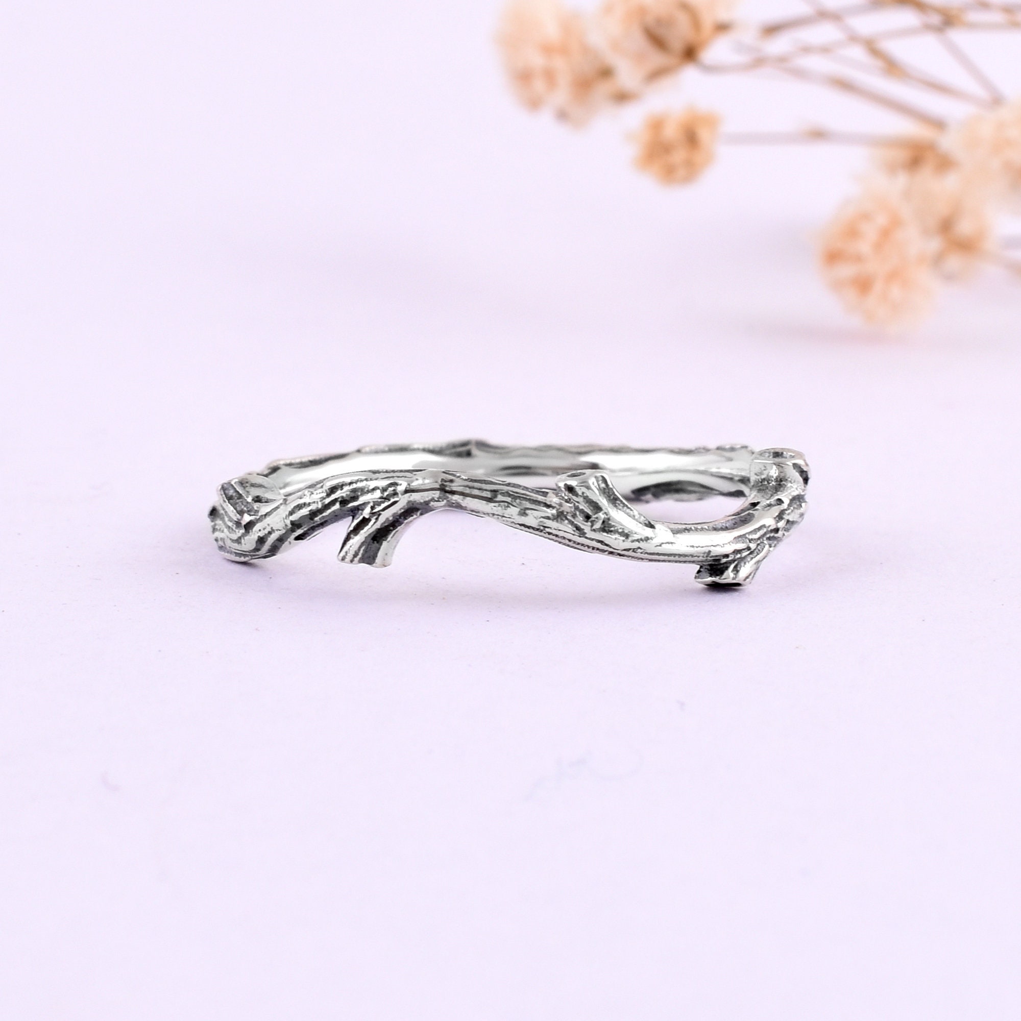 Tree Branch Ring, Sterling Silver Twig Engagement Ring, Promise Rings ...