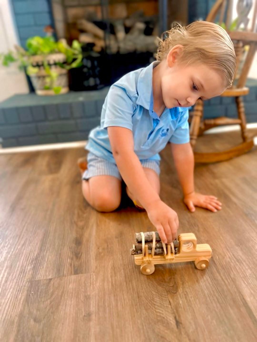 Wooden Toy Log Truck With Logs Handcrafted Heirloom Quality - Etsy