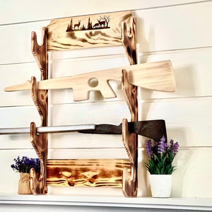Toy Gun Rack Made With Real Wood Special Gift for Grandkids FREE ...