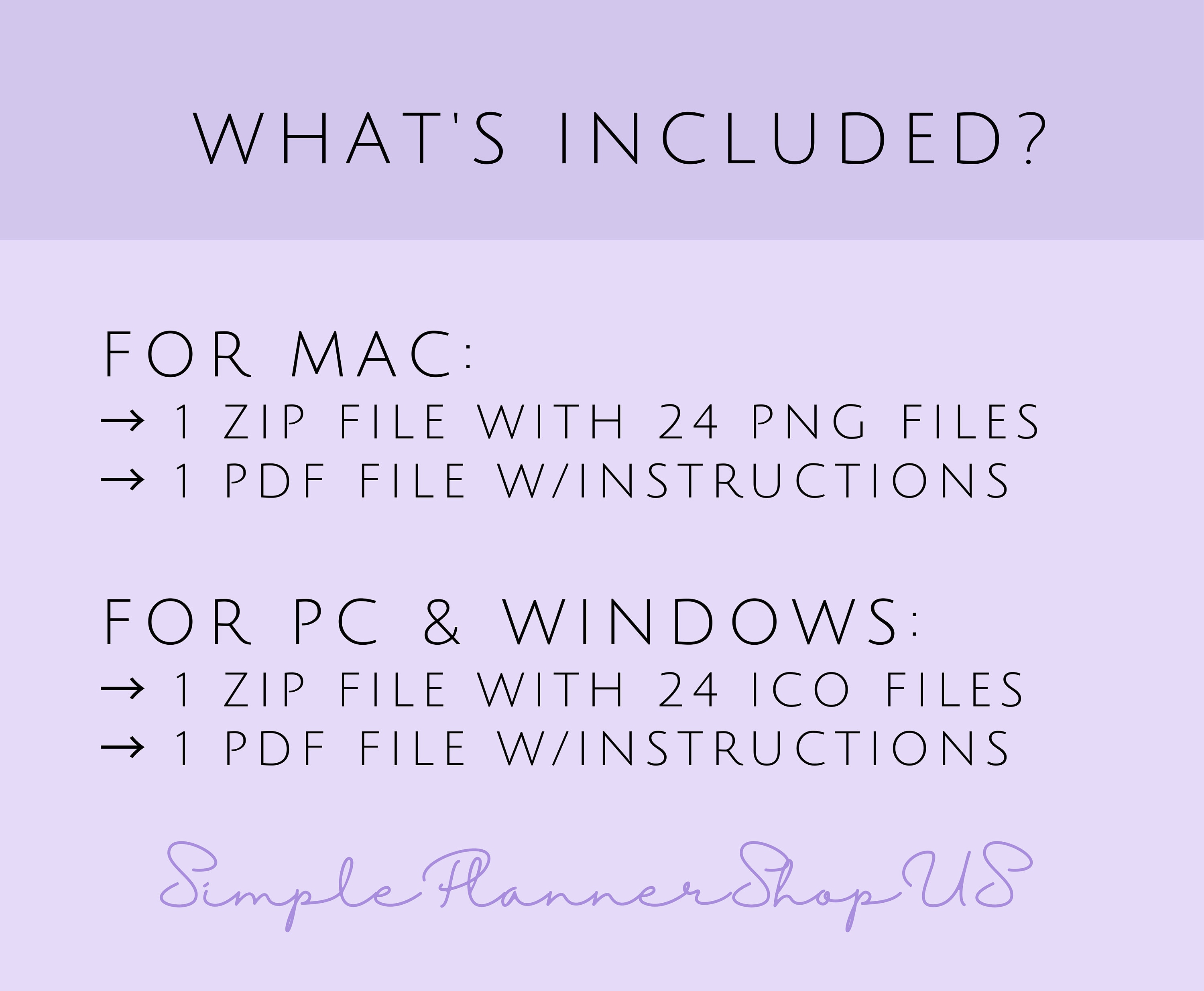 24 Desktop Folder Icons, Purple, Teal, Blue, Lavender, Mac & Windows PC ...