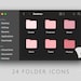 Pink Desktop Folder Icons: Minimal Mac & Windows (digital Download ...