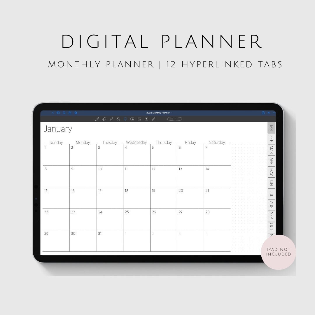 Minimalist Digital Planner, 2024, Goodnotes Planner, iPad Planner - Etsy