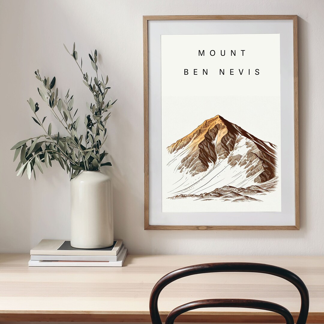 Mount Ben Nevis Mt Ben Nevis Gift Scottish Mountains Wall Decor ...