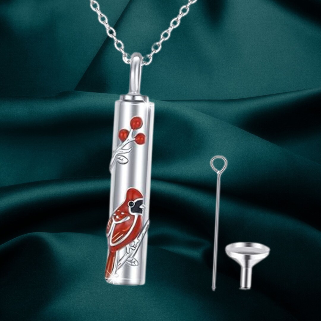 Cremation Jewelry for Ashes for Women Red Cardinal Urn Necklace for ...