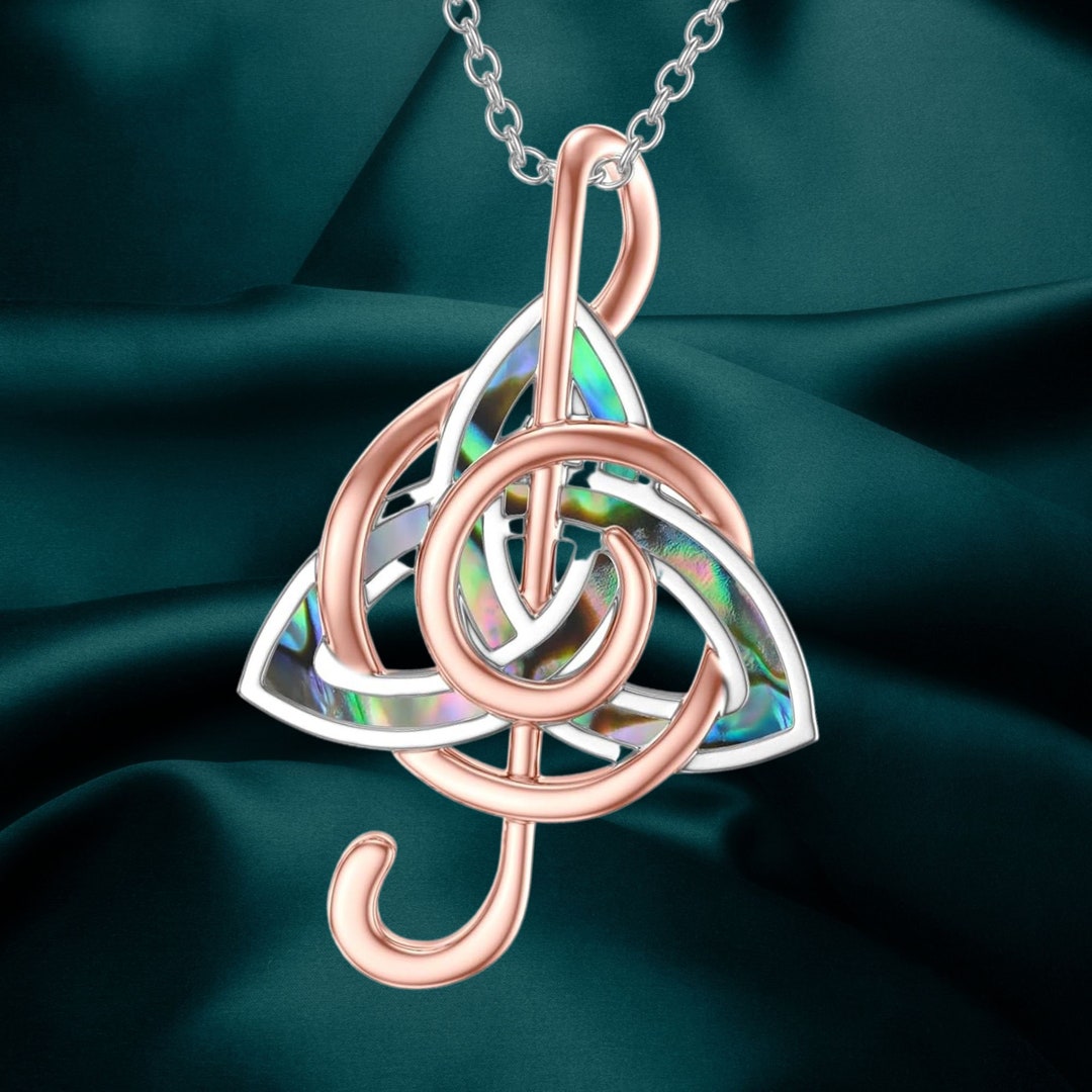 Music Note Celtic Knot Treble Clef Pendant Dance Music Jewelry Gifts ...