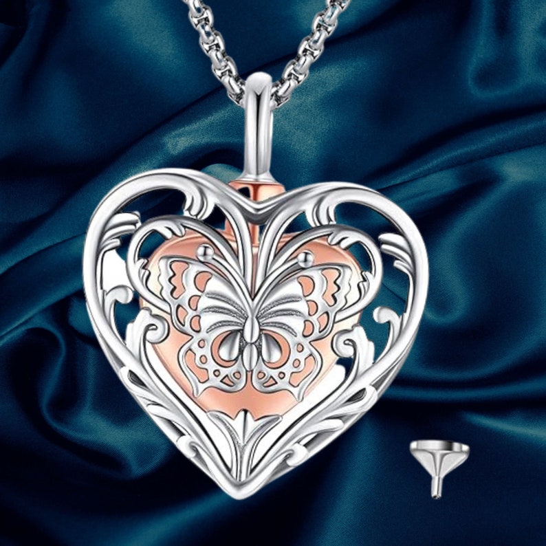 Heart Urn Necklace Cremation Jewelry 925 Sterling Silver Urn Necklace ...