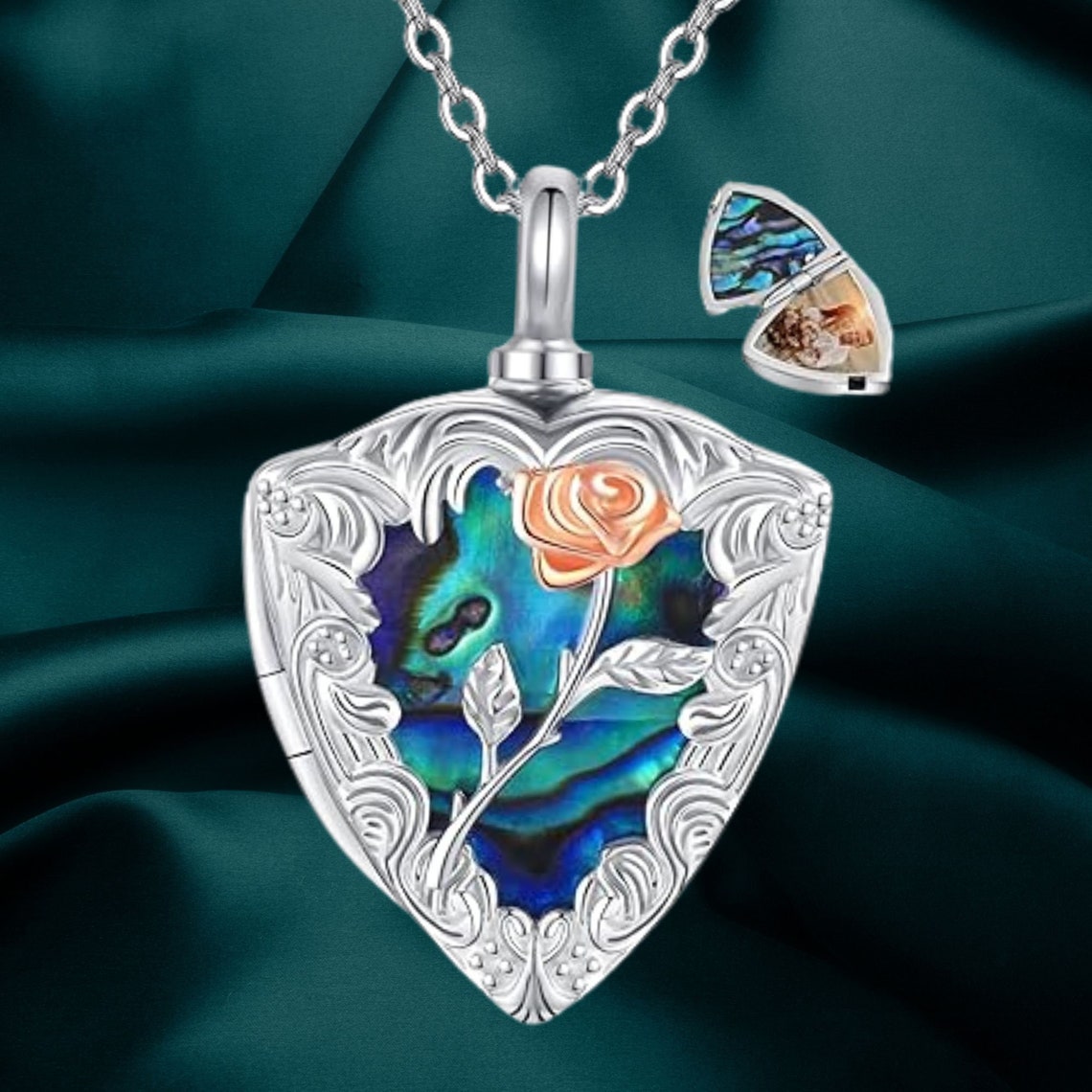 Locket for Ashes Always in My Heart Urn Sterling Silver Necklace for ...