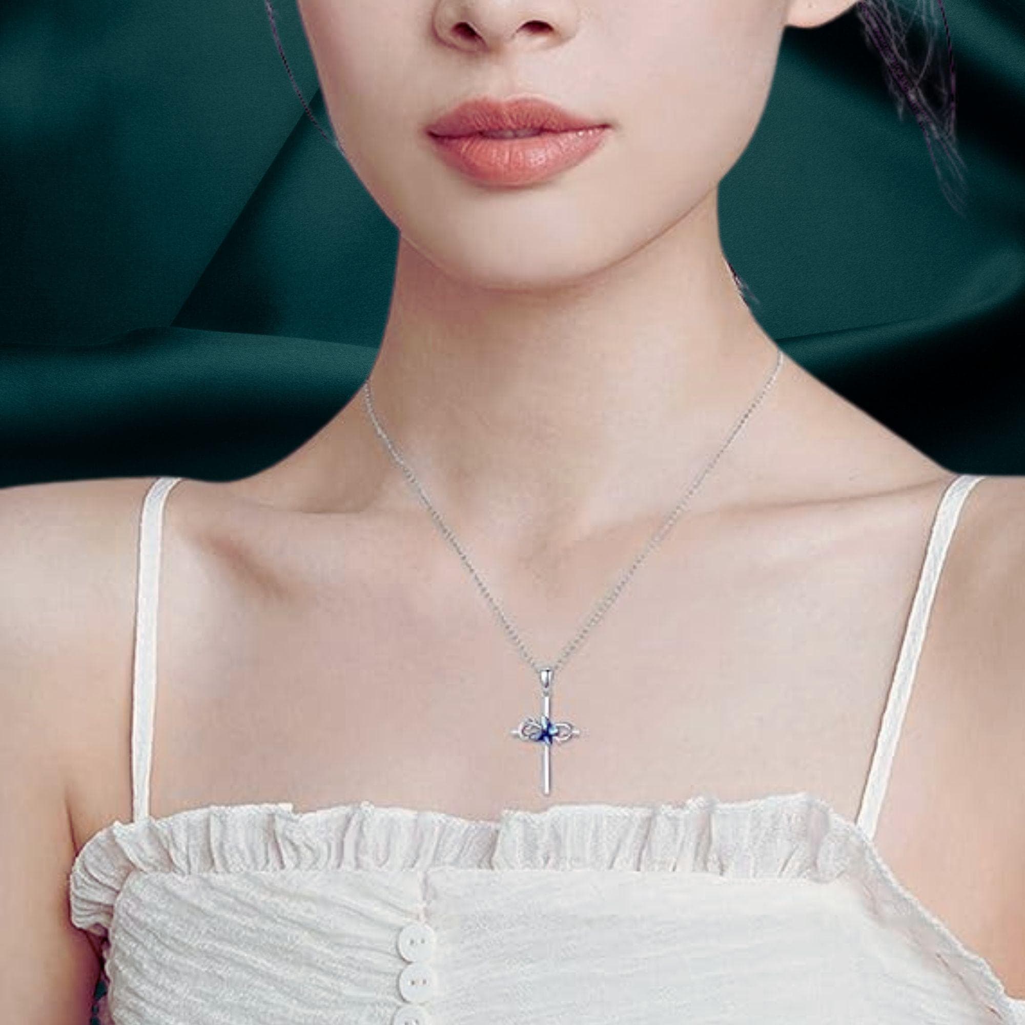 Butterfly Cross Necklace Christian Jewelry for Women 925 Sterling ...