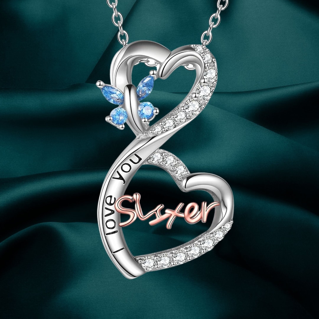Sisters Necklace Sterling Silver Sister Necklaces Always My Sister ...