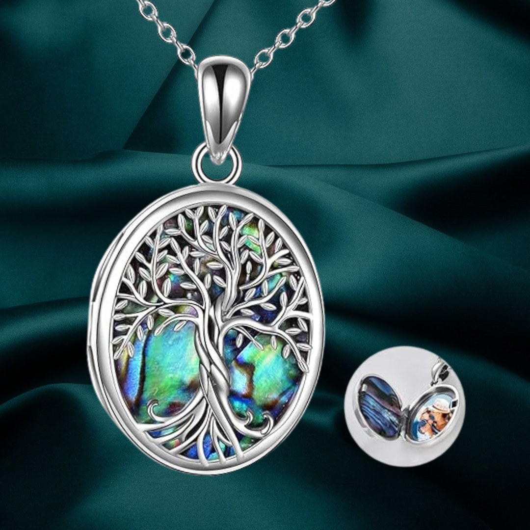 Tree of Life Locket Necklace Sterling Silver Locket Necklace That Holds ...