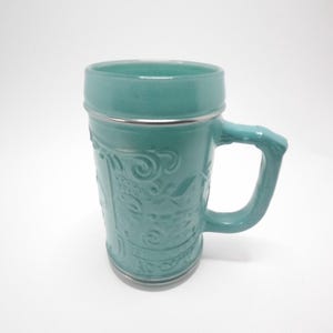 Vintage Blue Teal German Beer Stein Mug - Etsy