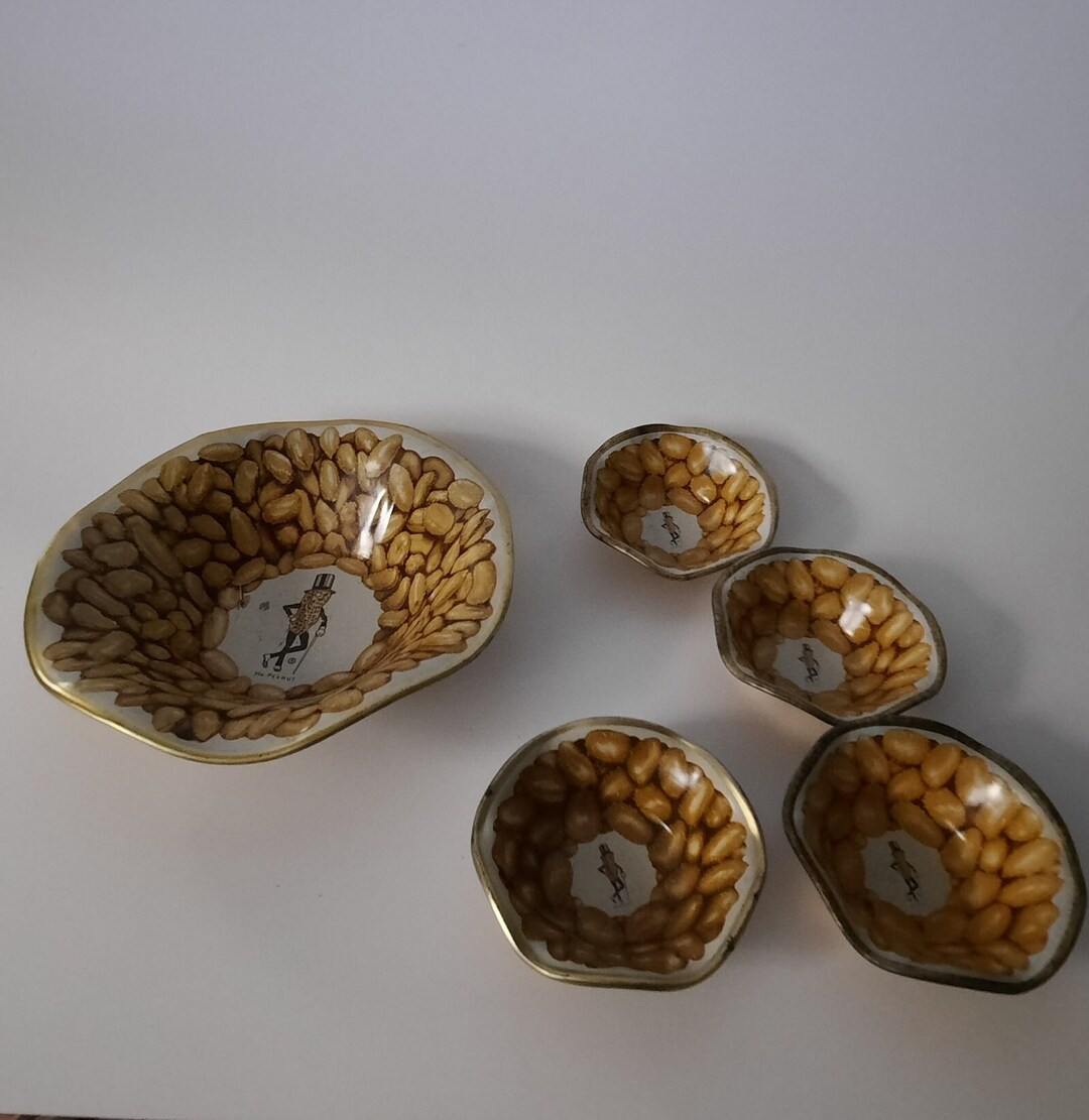 Vintage Mr. Planters Peanut Snack Bowls Set - Etsy