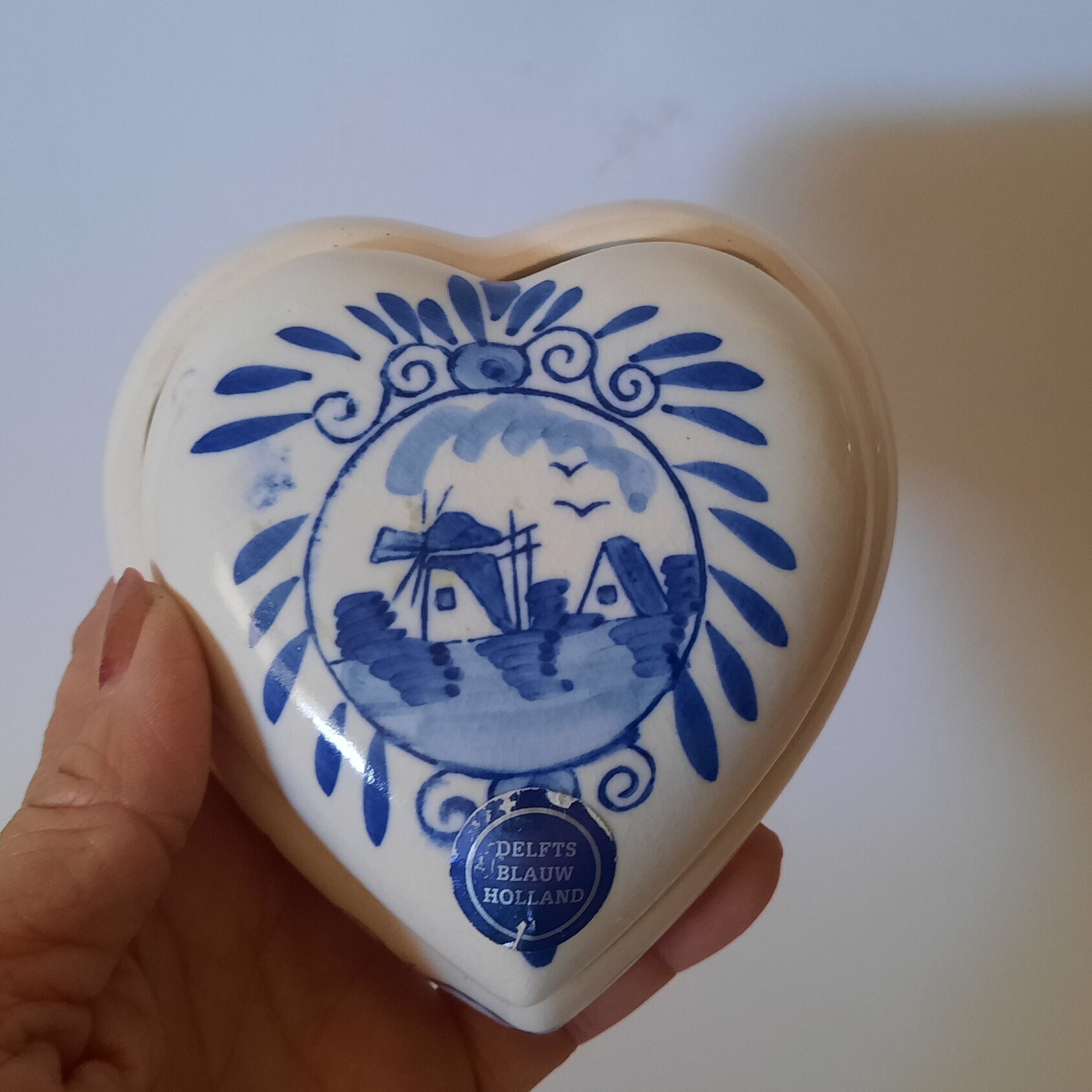 Vintage Delfts Blauw Holland Ceramic Heart Shaped - Etsy
